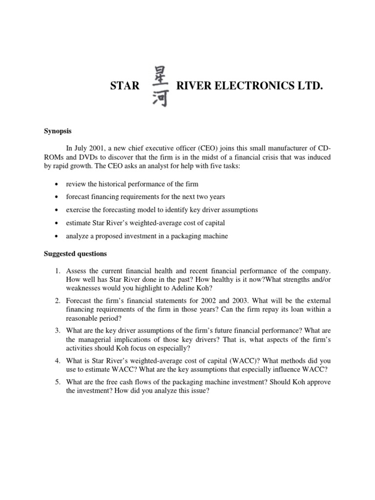 Star River Electronic LTD | PDF | Cost Of Capital | Business