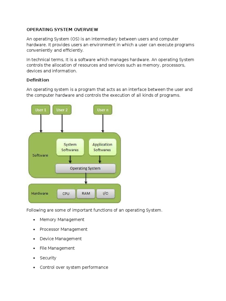 Introduction To Operating Systems | PDF | Operating System | Process (Computing)