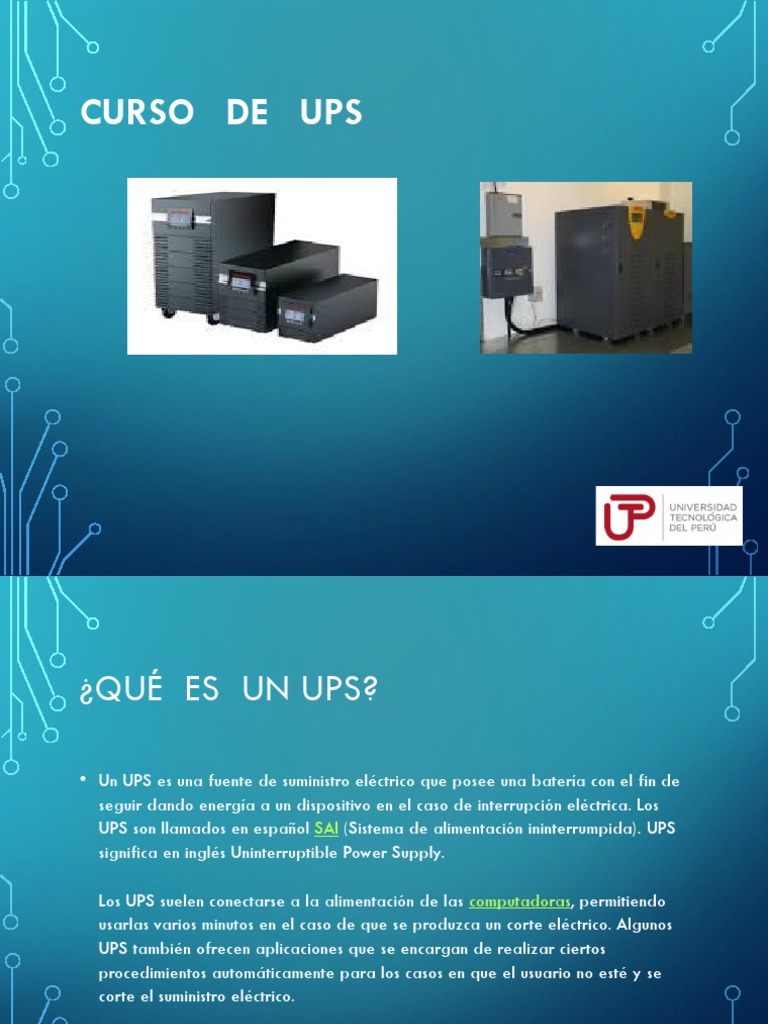 UPS | PDF | Batería (electricidad) | Rectificador