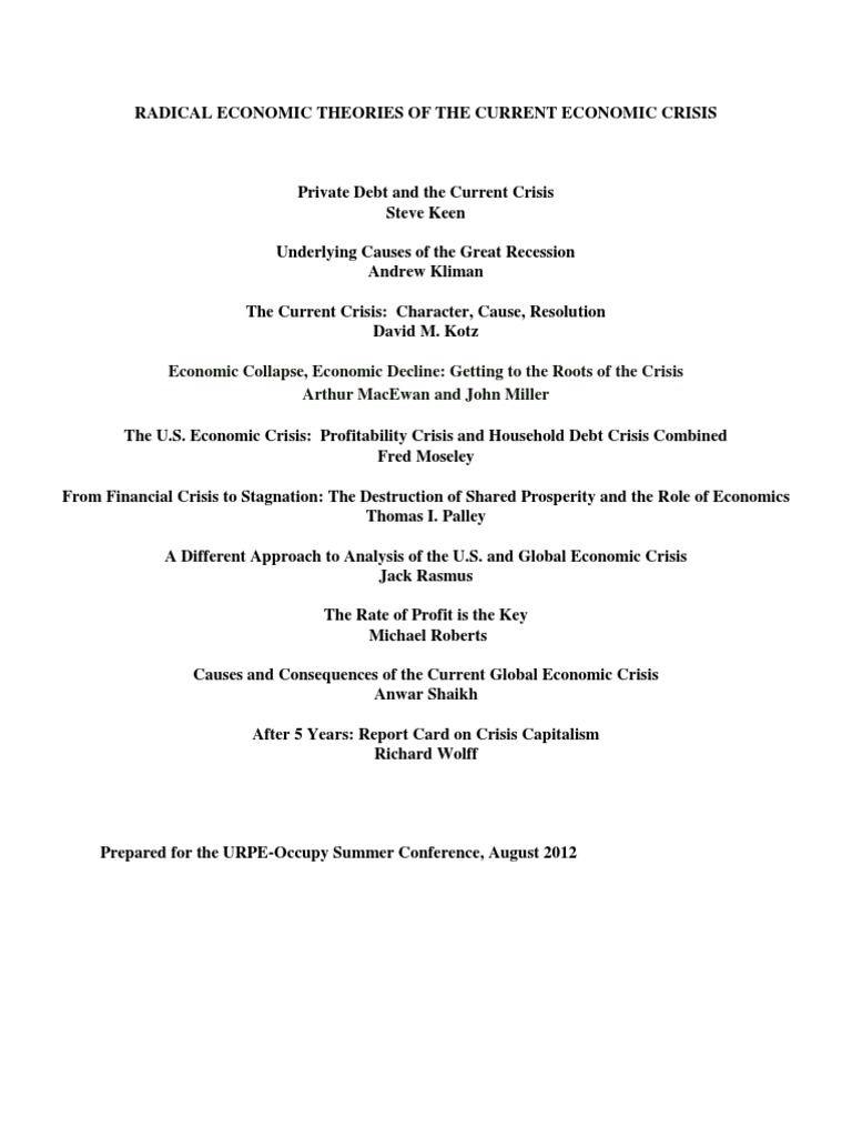 Crisis Summaries | PDF | Recession | Economic Bubble