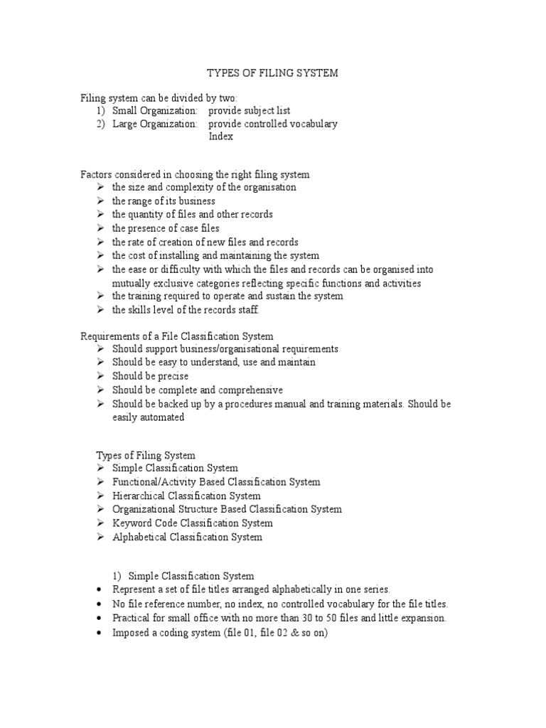 A Comprehensive Guide to Developing Effective Filing Systems for ...