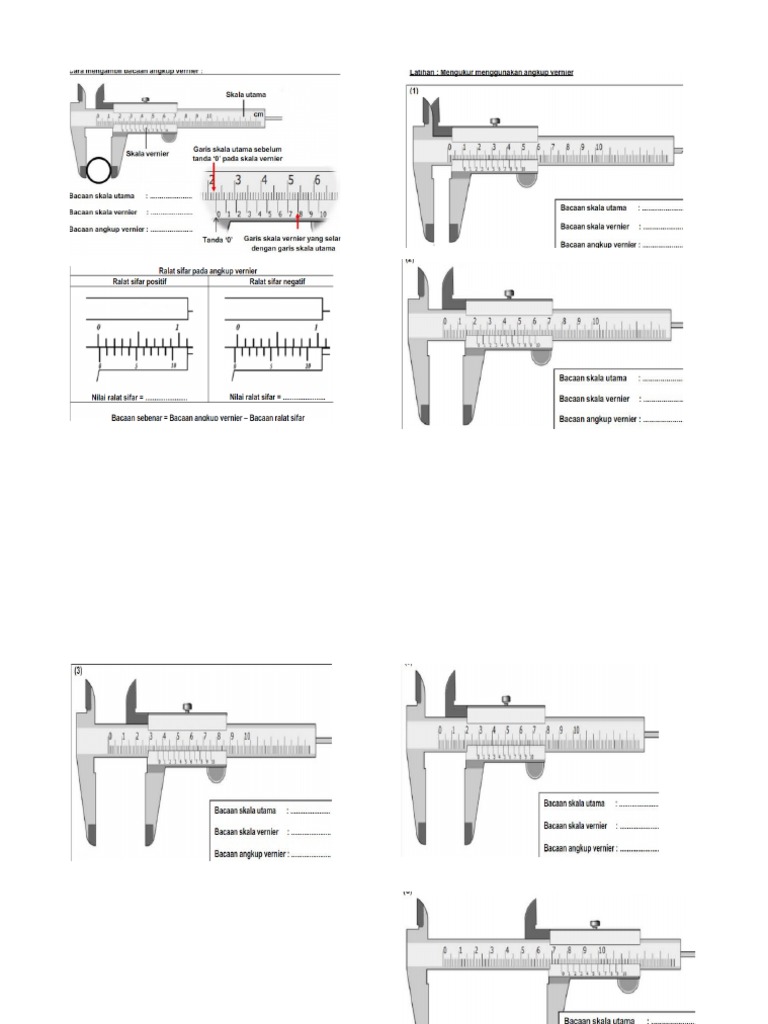 Latihan Angkup Vernier | PDF