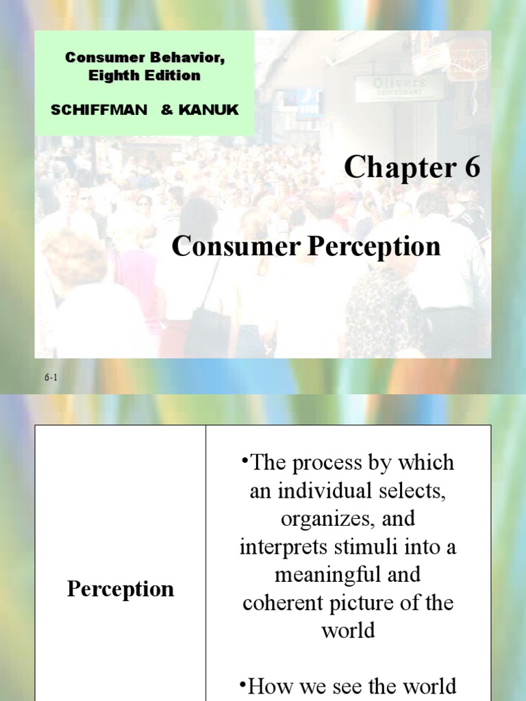 Consumer Perception: Consumer Behavior, Eighth Edition | PDF ...
