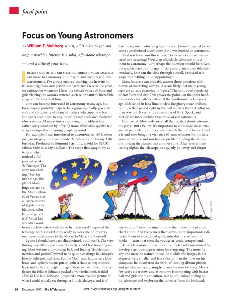 Focus On Young Astronomers: Focal Point | PDF | Amateur Astronomy ...