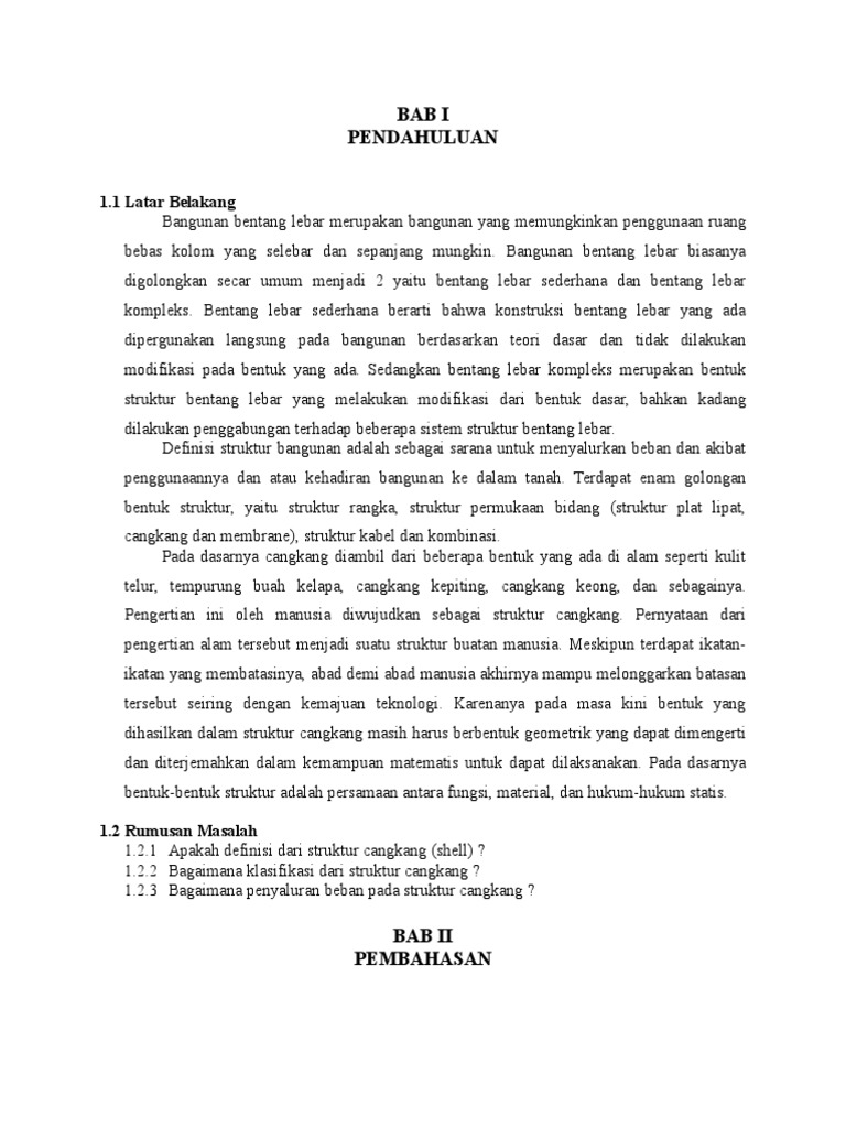 Struktur Cangkang | PDF