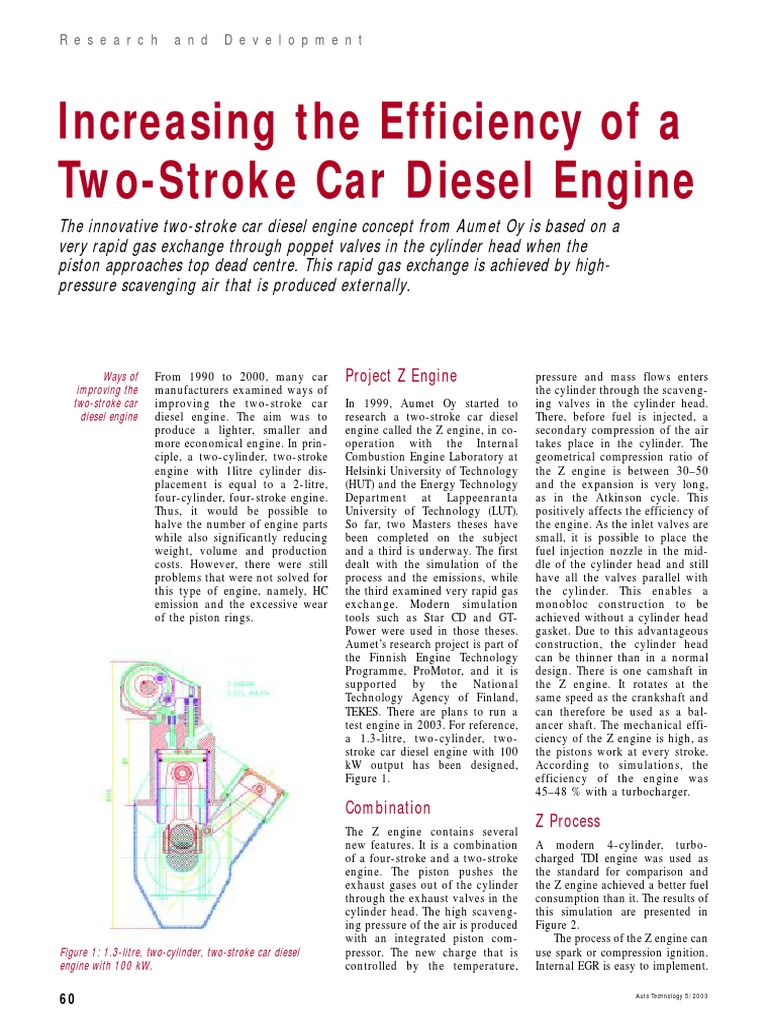 Increasing The Efficiency of A Two-Stroke Car Diesel Engine | PDF ...