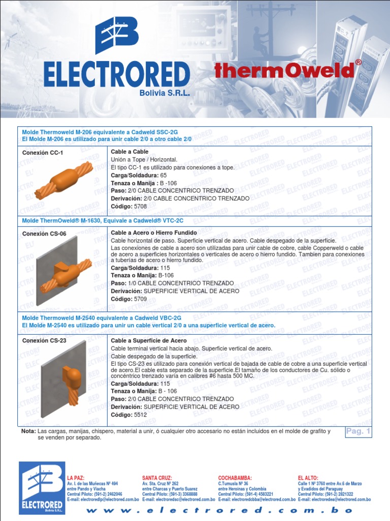 Thermoweld Catalogo | PDF | Cobre | Acero