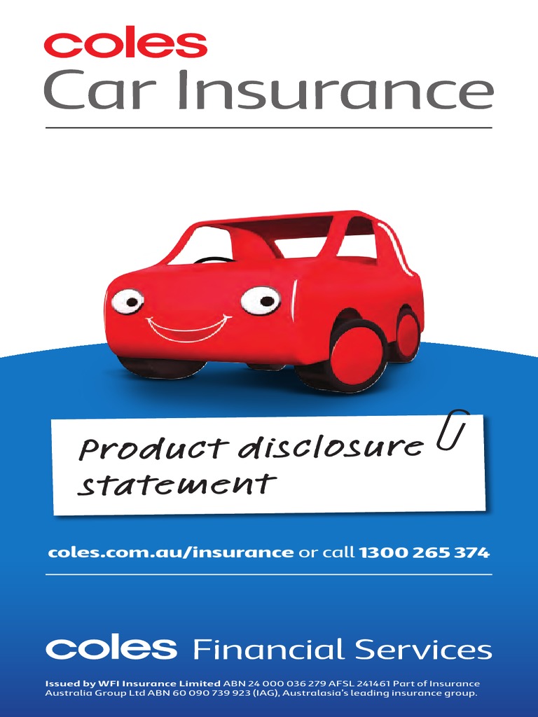 Coles Motor PDS 300813 | PDF | Liability Insurance | Insurance Policy