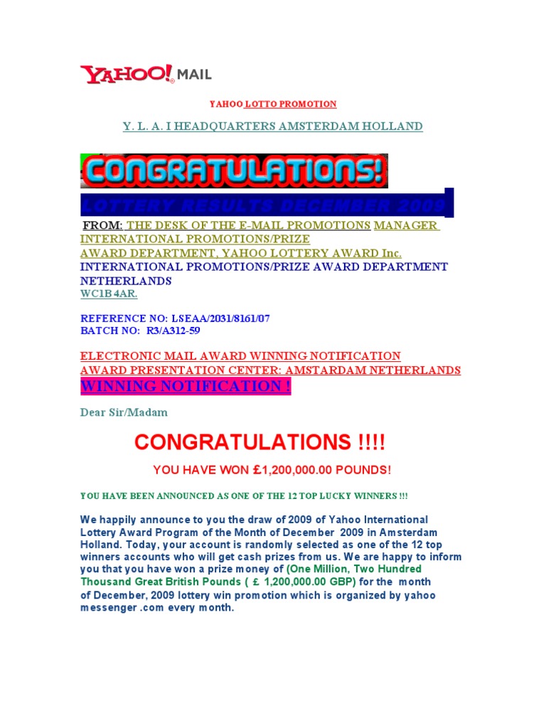 Yahoo Lotto Promotion | PDF | Lottery | Yahoo!