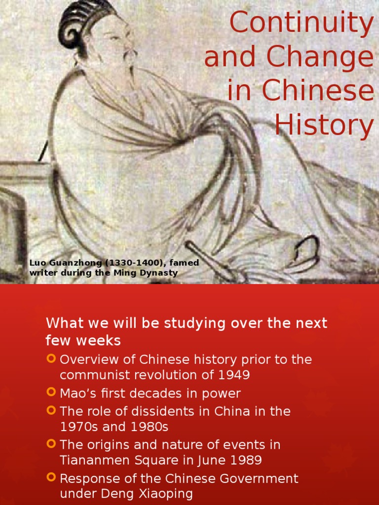 Continuity Change in Chinese History PP | PDF | Qing Dynasty | Kuomintang