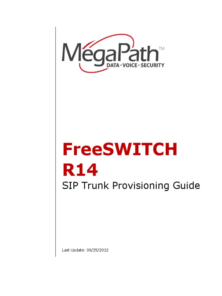 Freeswitch R14: SIP Trunk Provisioning Guide | PDF | Session Initiation ...