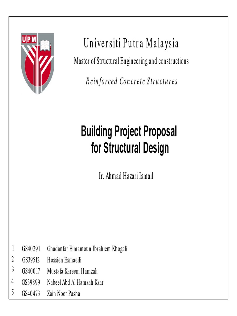 Reinforced Concrete Design Proposal | PDF | Masonry | Civil Engineering