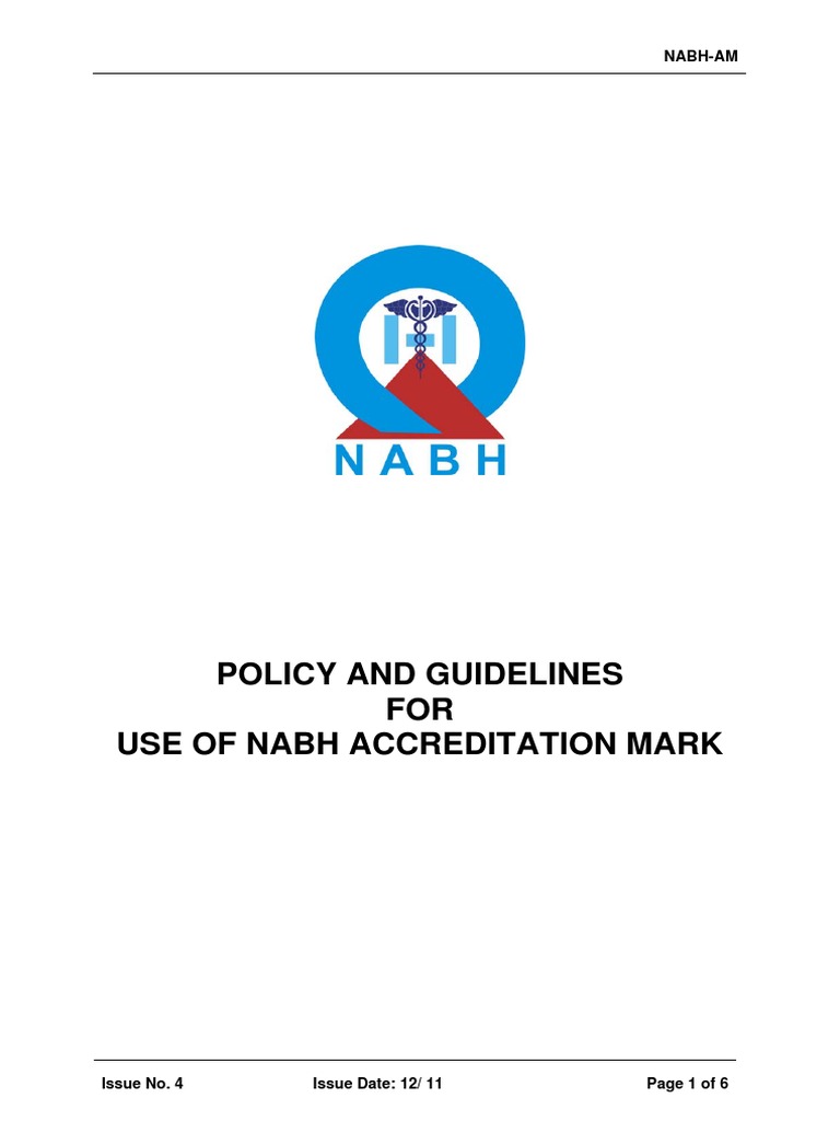 NABH Accreditation Mark Guidelines | PDF | Health Care | Service Industries
