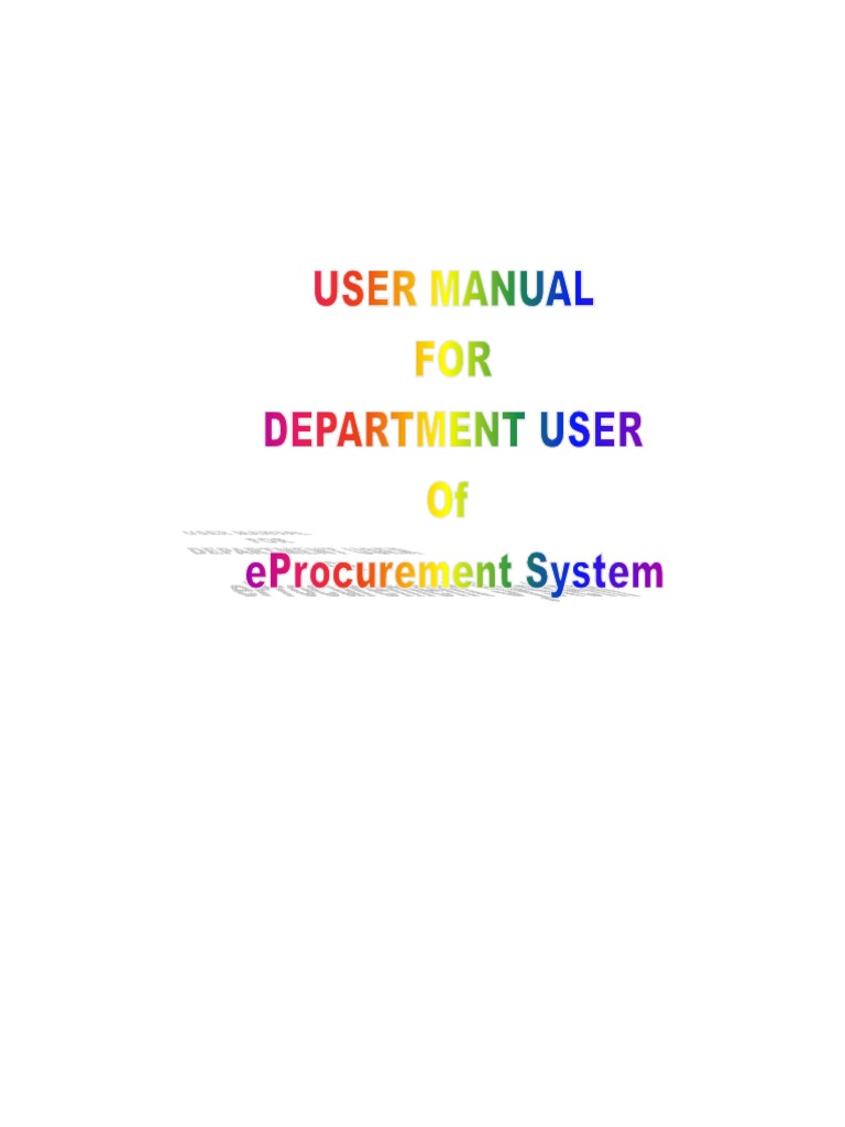 Getting Started with the eProcurement System: A Guide to Registration, User Roles, and Digital ...