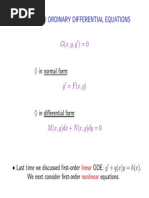 ODE Cheat Sheet | PDF | Ordinary Differential Equation | Equations