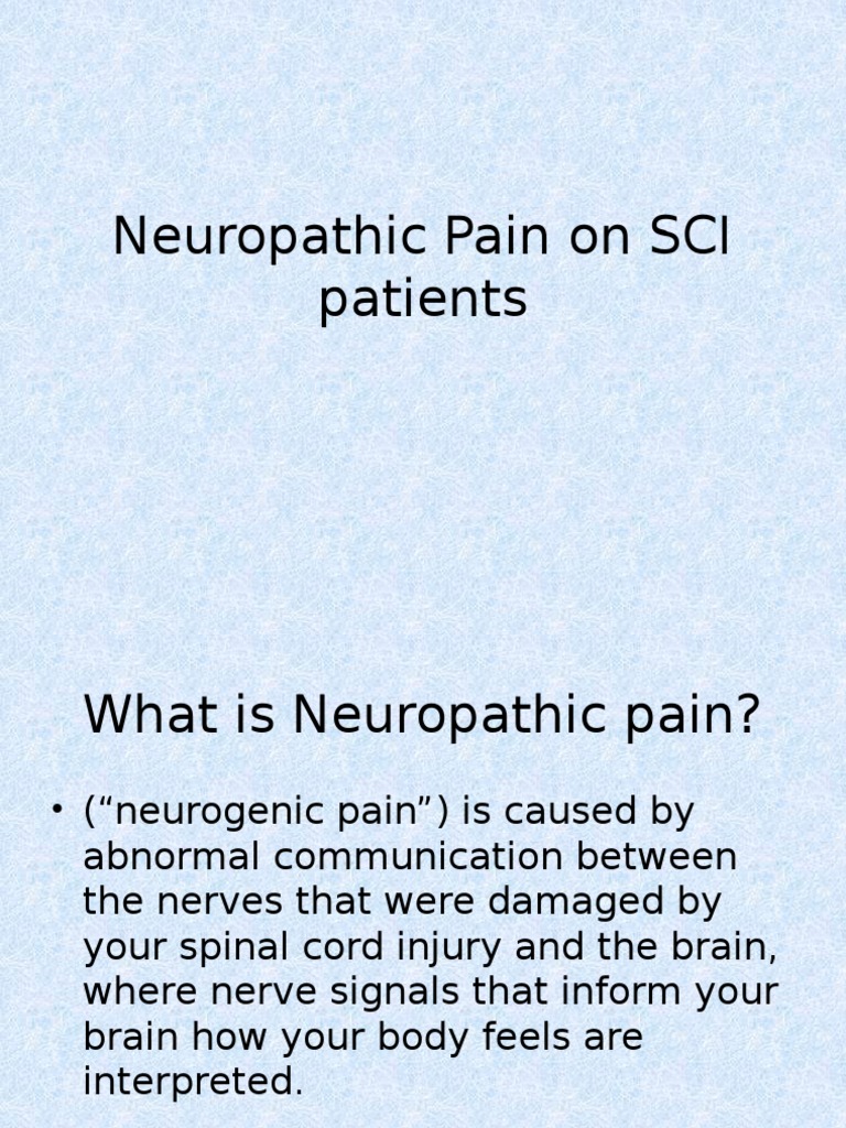 Neuropathic Pain Topic | PDF | Peripheral Neuropathy | Pain