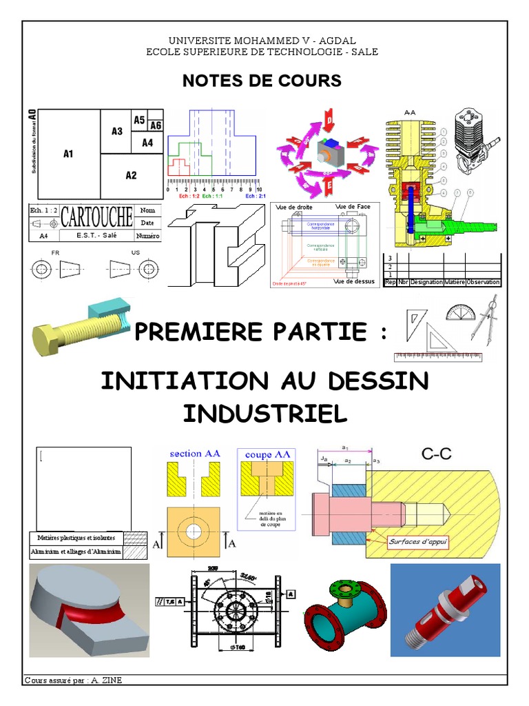 Cours Initiation Dessin Industriel | Dessin technique | Perspective ...
