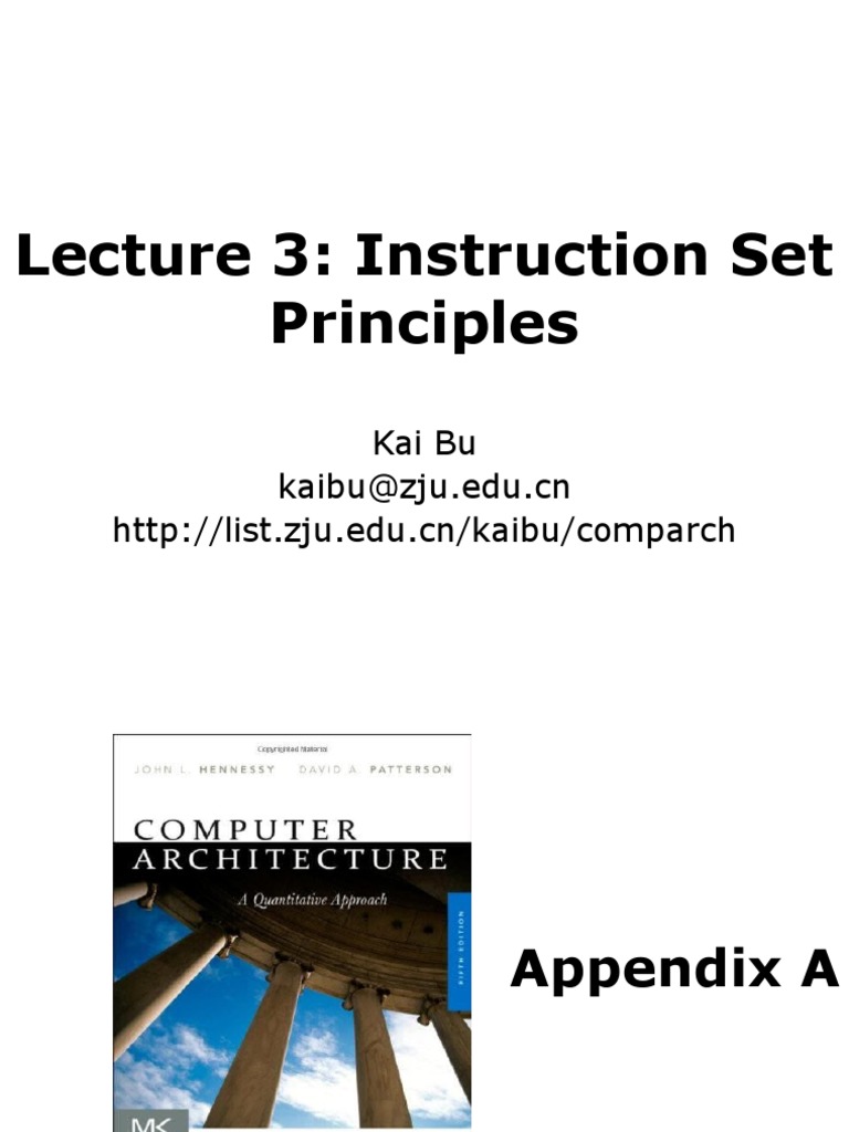 Lec03 Instruction | PDF | Instruction Set | 64 Bit Computing