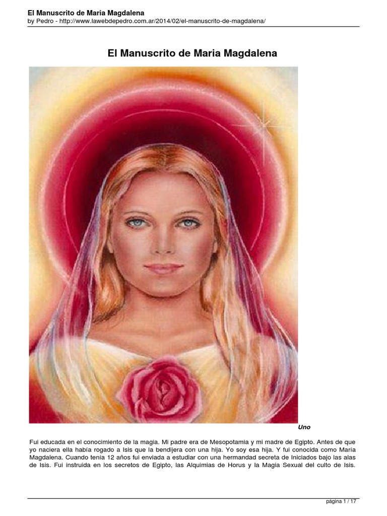 Manuscrito de María Magdalena: Amor y Magia | PDF | Isis | Jesús