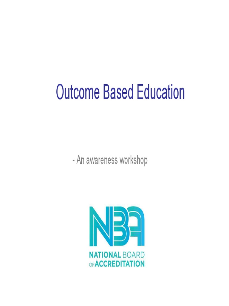 Outcome Based Education and Accreditation - A Presentation by NBA | PDF ...