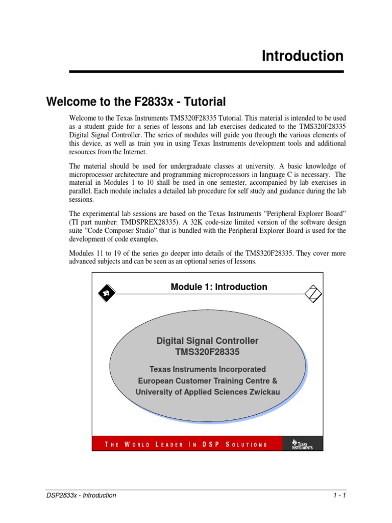 Module - 01 DSP | PDF | Instruction Set | Central Processing Unit