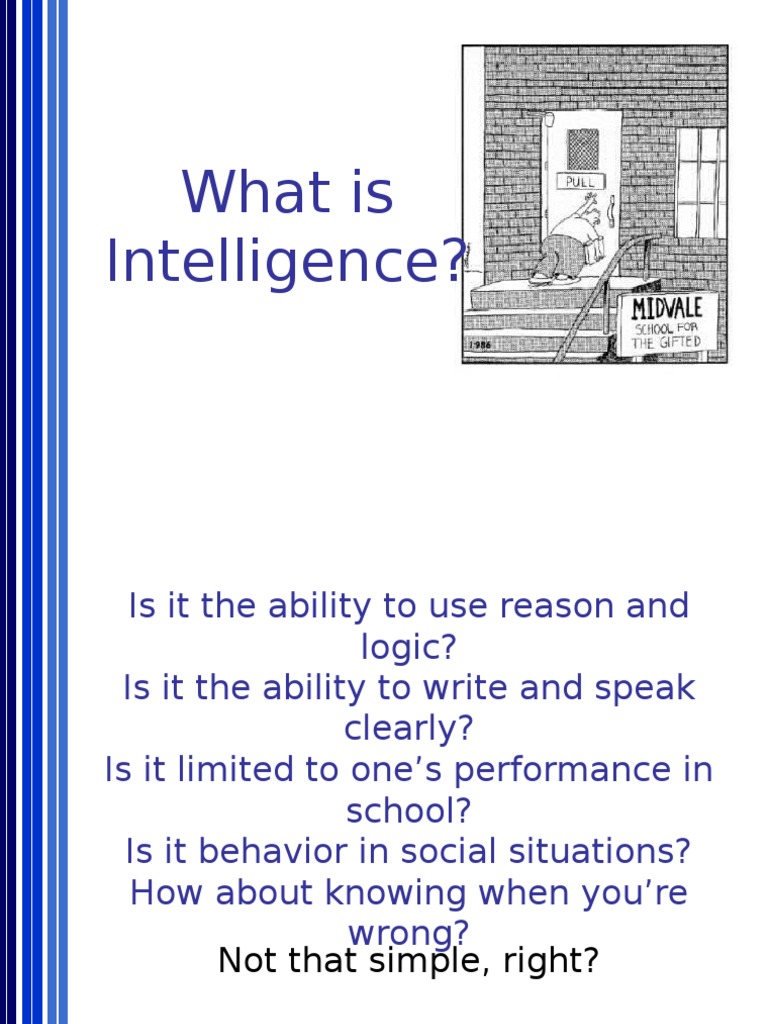 What is Intelligence? Understanding the Complex Nature of Intelligence | PDF | Intelligence ...