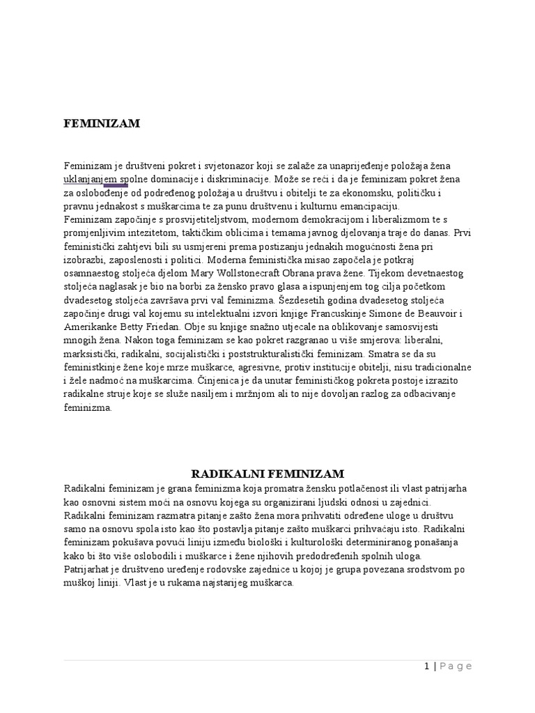 Feminizam | PDF