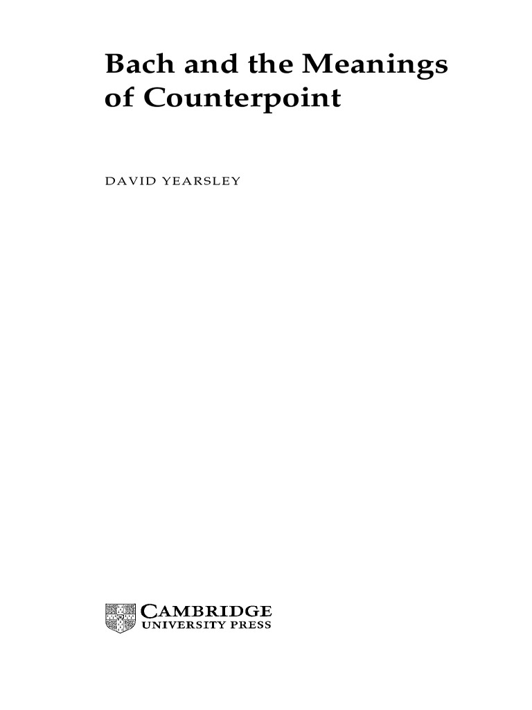 Bach - Meanings of Counterpoint | PDF | Johann Sebastian Bach ...