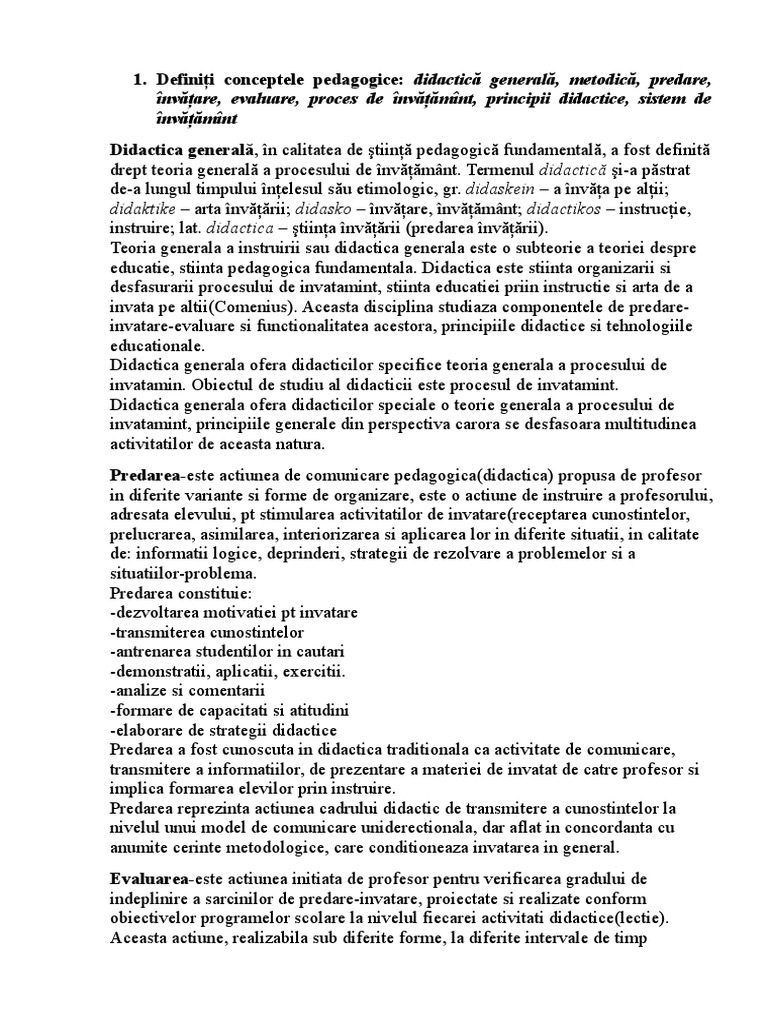 Didactica Generala | PDF