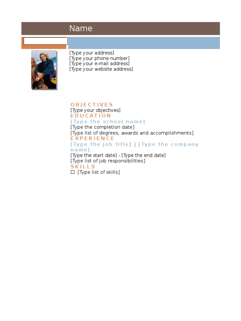 Sample CV Format 002 (With Photo) | PDF | Career & Growth