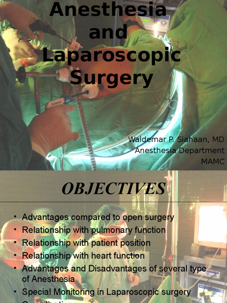 Anesthesia Considerations in Laparoscopy | PDF | Anesthesia | Lung