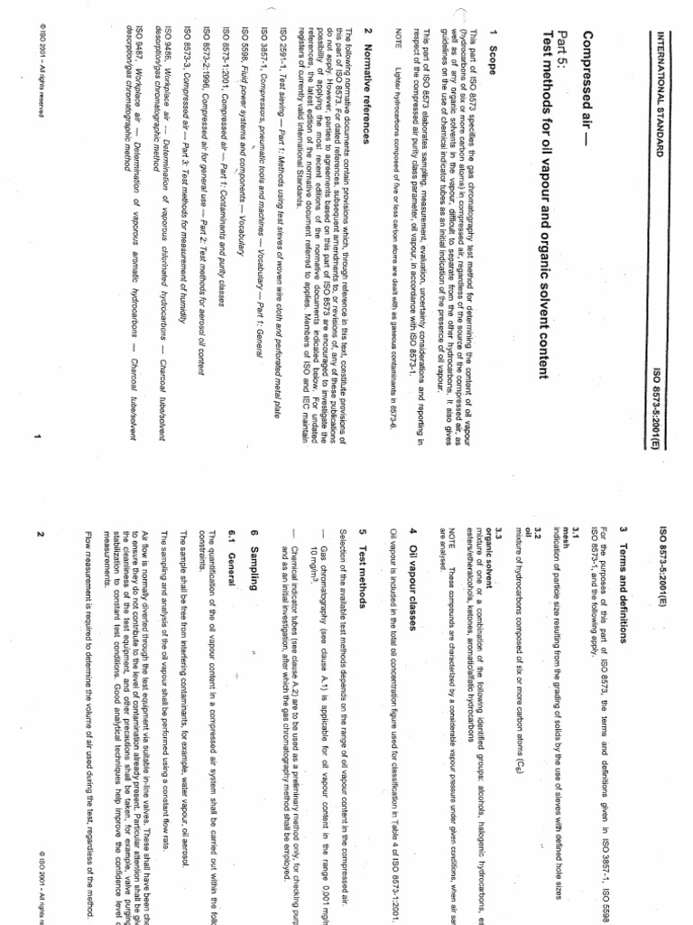 Iso 8573-5 PDF | PDF