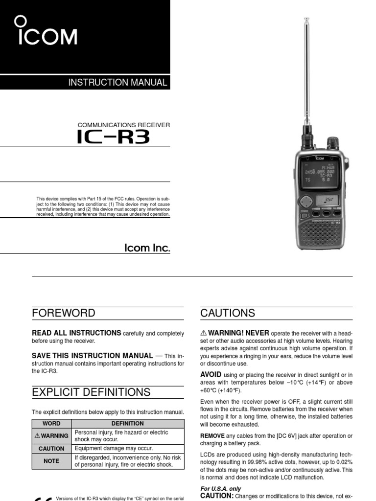 Instruction Manual: Communications Receiver | PDF | Very High Frequency ...