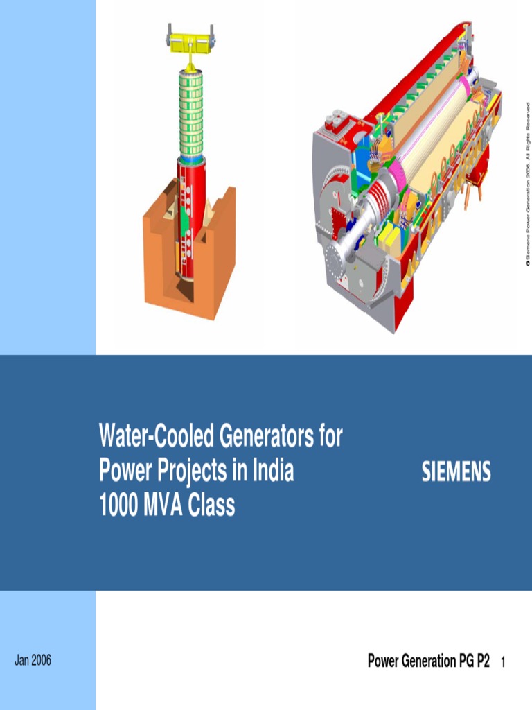 1000MVA Class Geneartors For India by Siemens PDF | PDF | Power Station ...