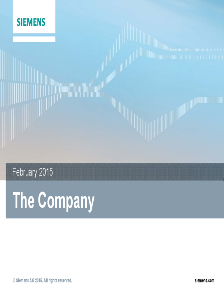 Siemens Company Presentation PDF | PDF | Siemens | Wind Power