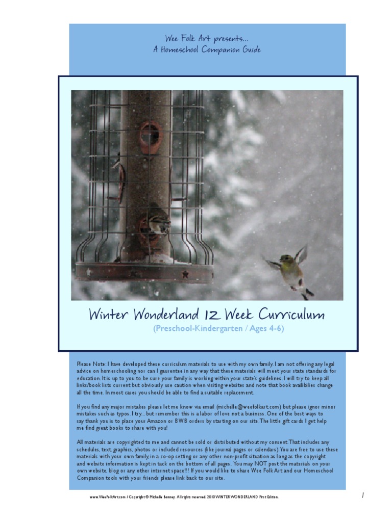 WinterWonderlandCurriculum Preschool Kinder | PDF | Maple Syrup | Butter