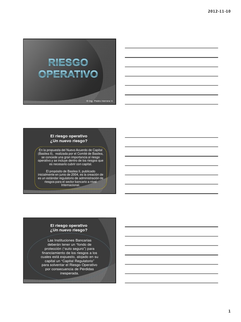 Riesgo Operativo | PDF | Basilea Ii | Riesgo operacional