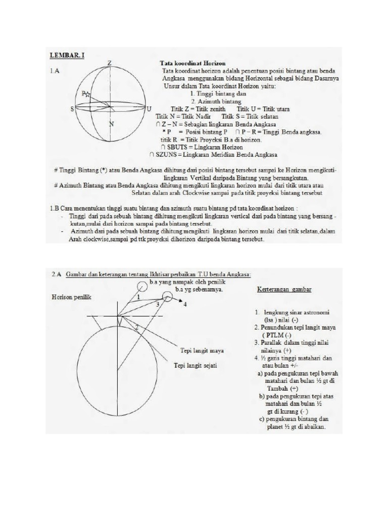 Soal Astronomi 1 | PDF