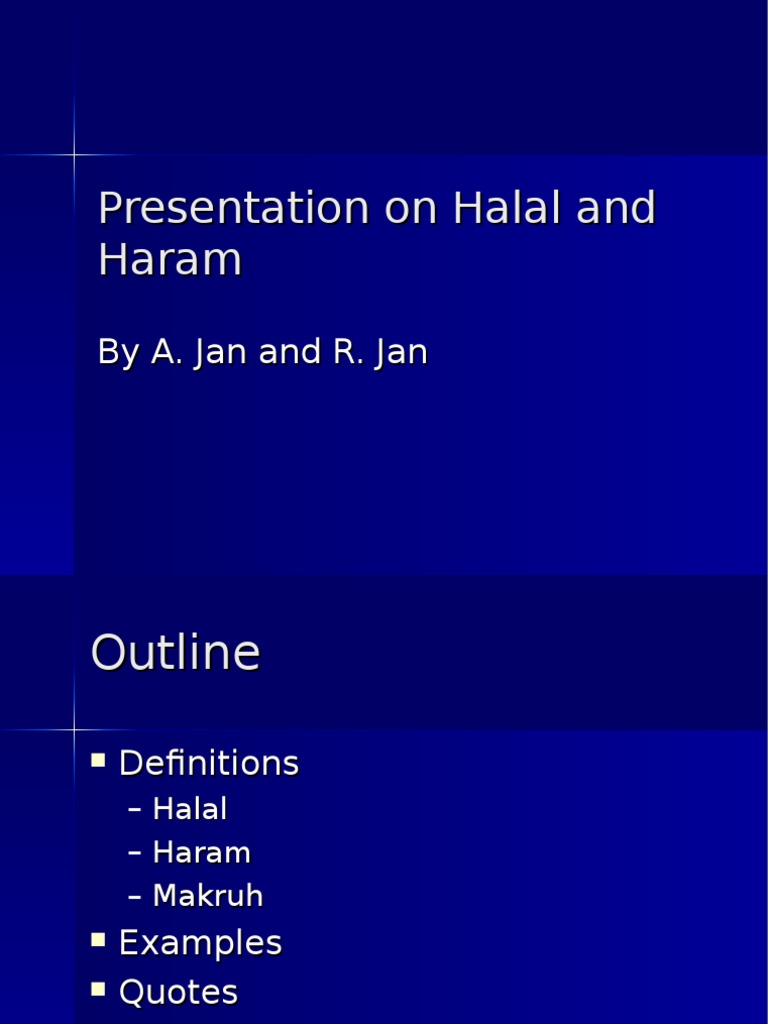 Presentation On Halal and Haram | PDF | Abrahamic Religions ...