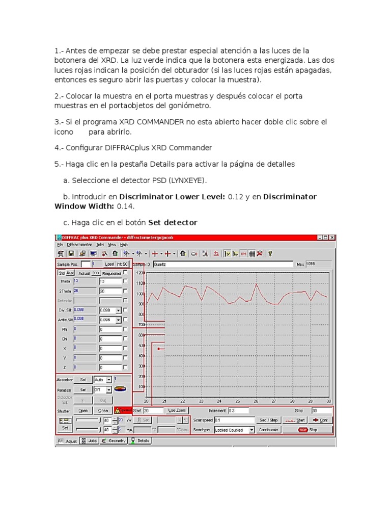 Manual de Usuario XRD Commander | PDF | Point and Click | Ventana (informática)