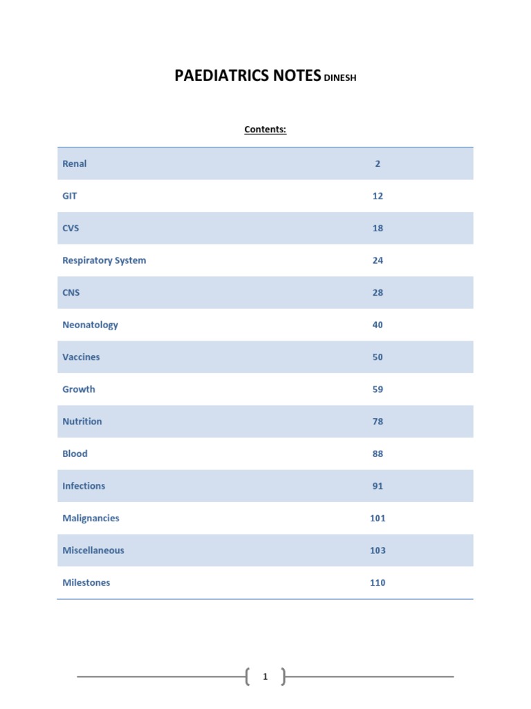 Paediatrics Notes | PDF | Vaccines | Breastfeeding