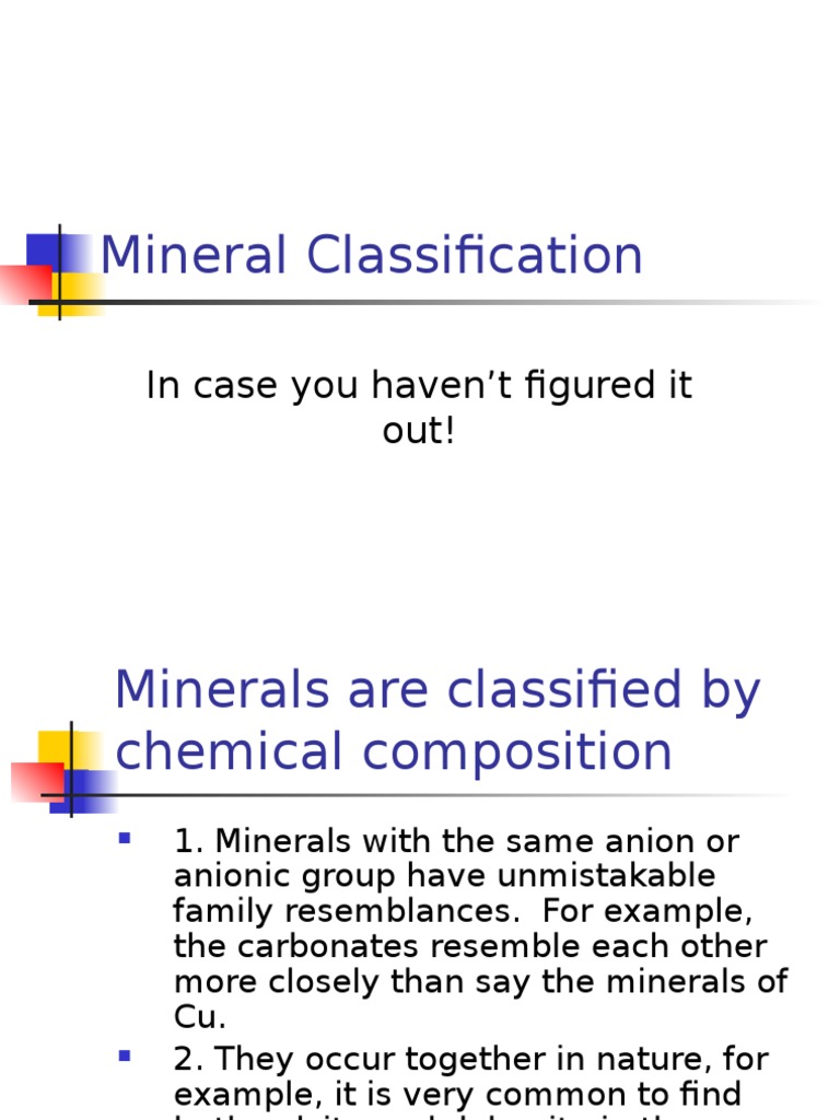 Lect.5. Mineral Classification | PDF