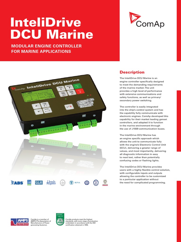 InteliDrive DCU Marine Leaflet Opt | Specification (Technical Standard ...