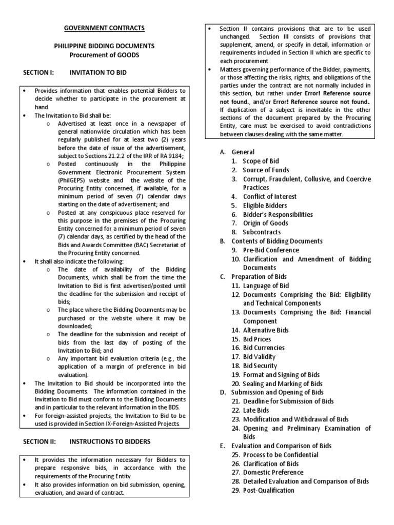 Philippine Government Bidding Guide | PDF | Specification (Technical Standard) | Procurement