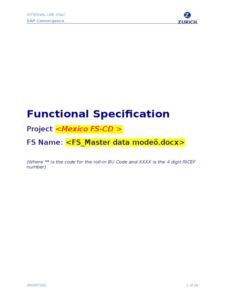FS SAP Master Data - v1.03 | PDF | Data Type | Insurance