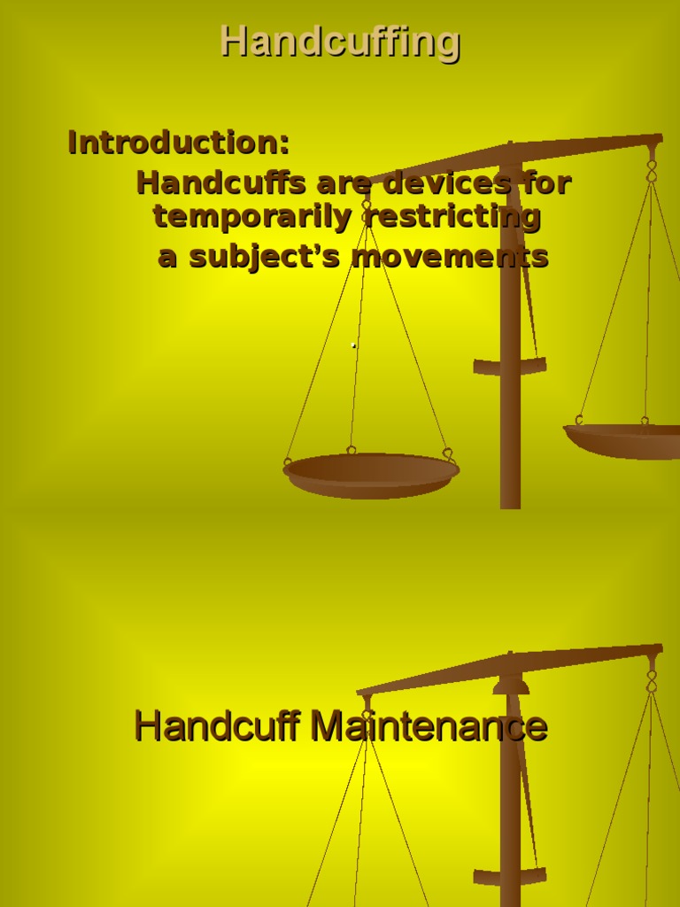 Handcuffing | PDF | Handcuffs | Sports