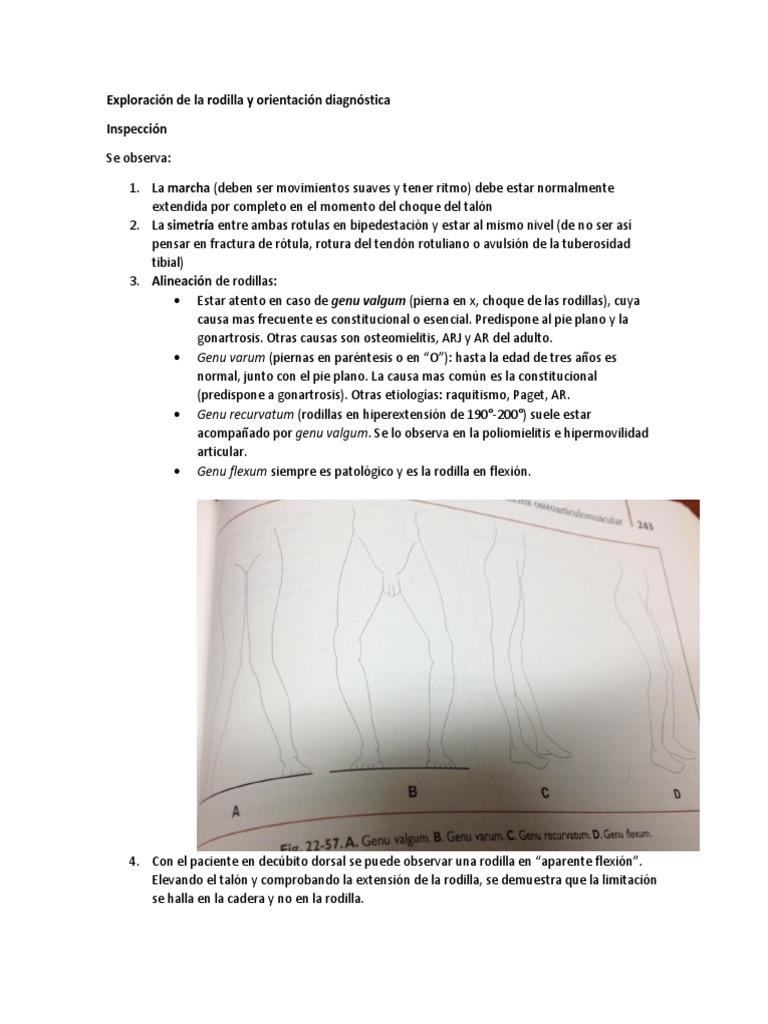 Exploración de La Rodilla y Orientación Diagnóstica | PDF | Rodilla ...