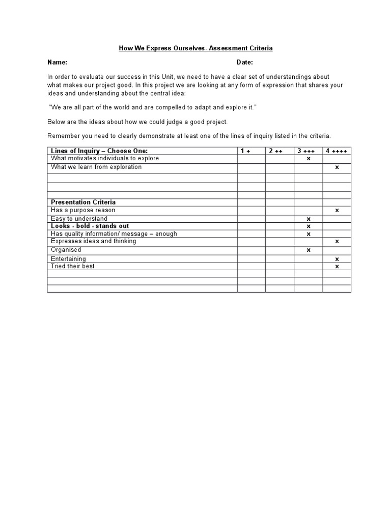 MC Assessment Criteria Overview | PDF | Business