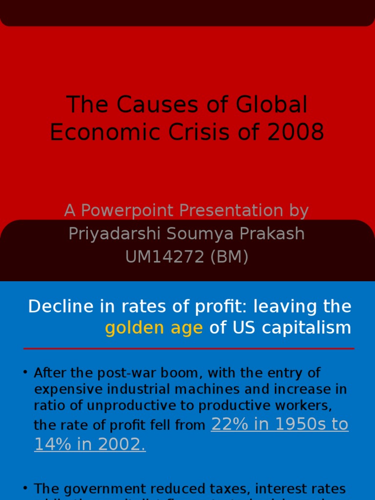 Causes of Global Economic Crisis 2008 | Download Free PDF | Financial ...