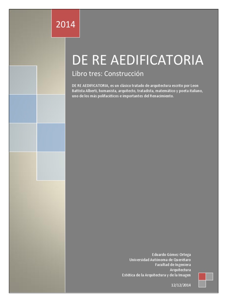 De Re Aedificatoria PDF | PDF | Fundación (Ingeniería) | Science